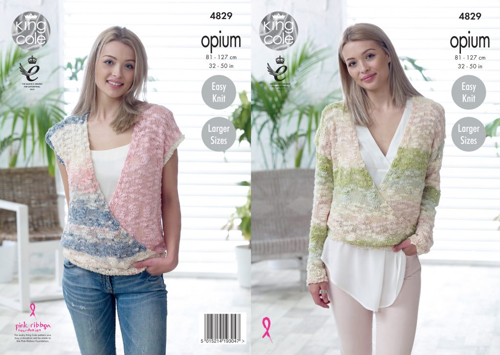 King Cole Pattern 4829 Opium Tops - Yarnpile